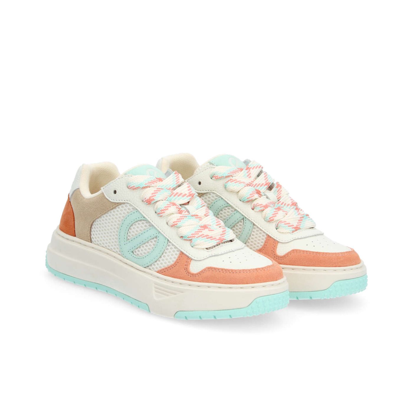Women's sneakers - ALISON SNEAKER W - MELON/OFF WHITE/TURQUOISE