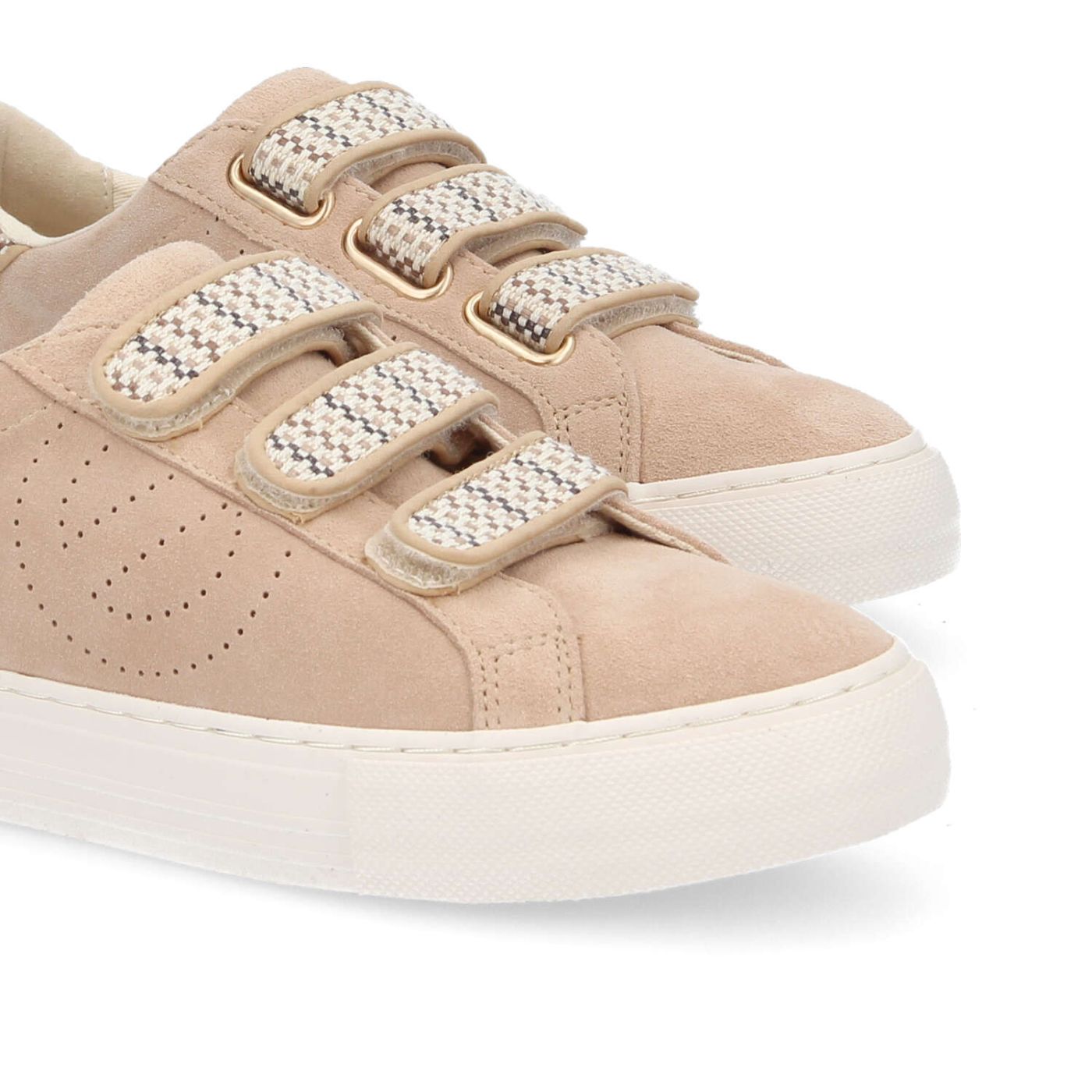 Baskets à scratch femme - ARCADE STRAPSPERFO W - BEIGE/NOISETTE