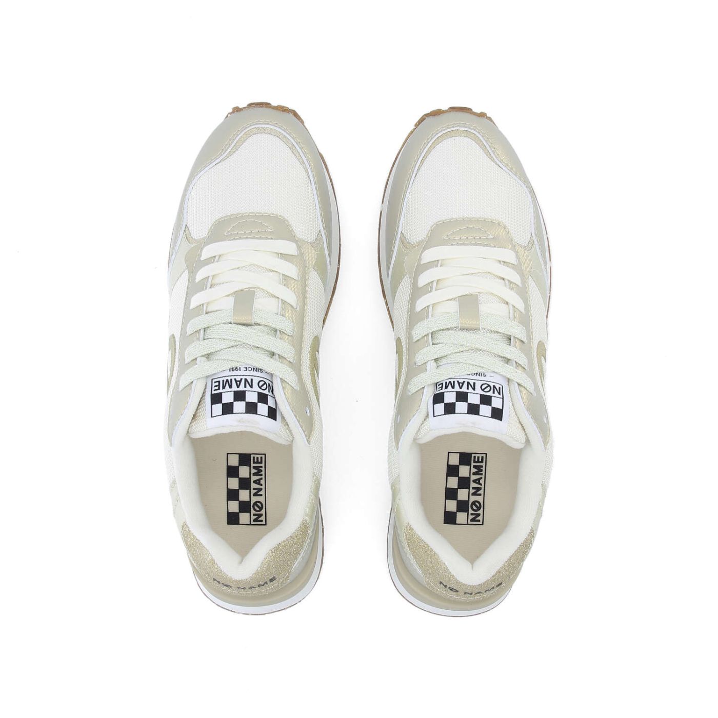 Women's lace up joggers - TOVA RUNNER W - GOLD/OFF WHITE