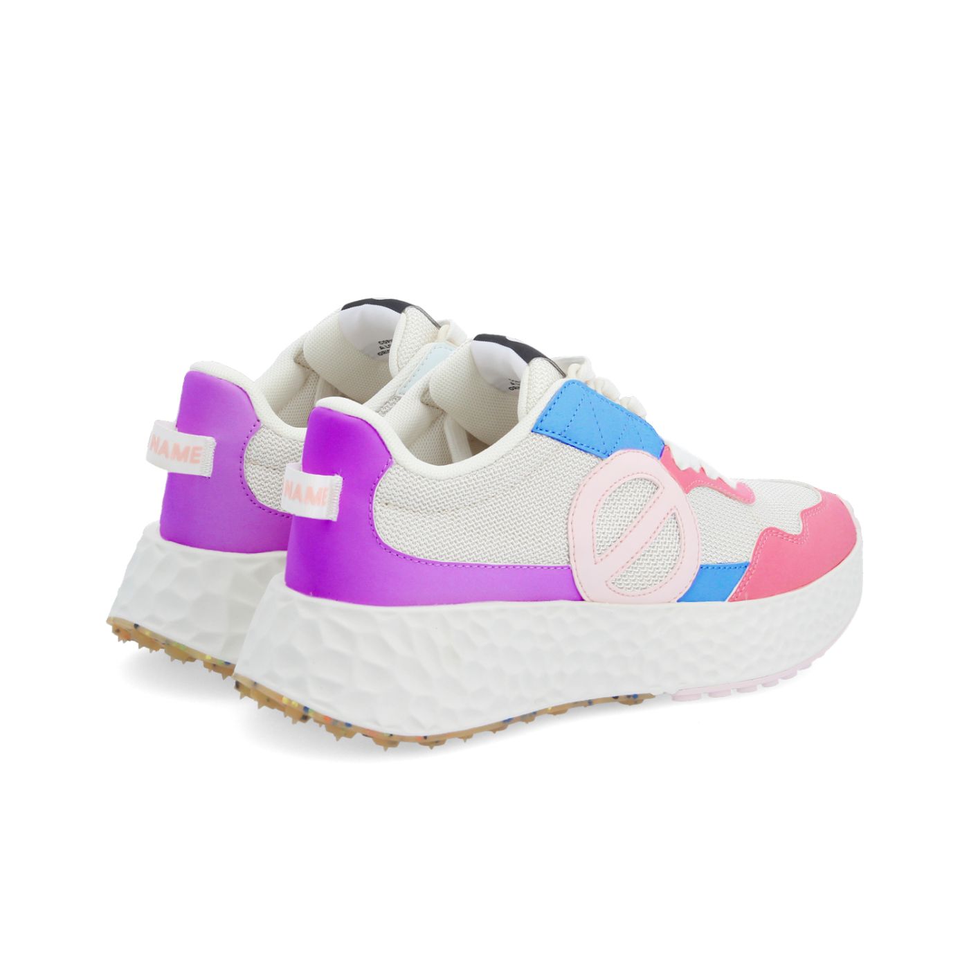Women's lace up sneakers - CARTER JOGGER W - PINK/BLUE/OFF WHITE
